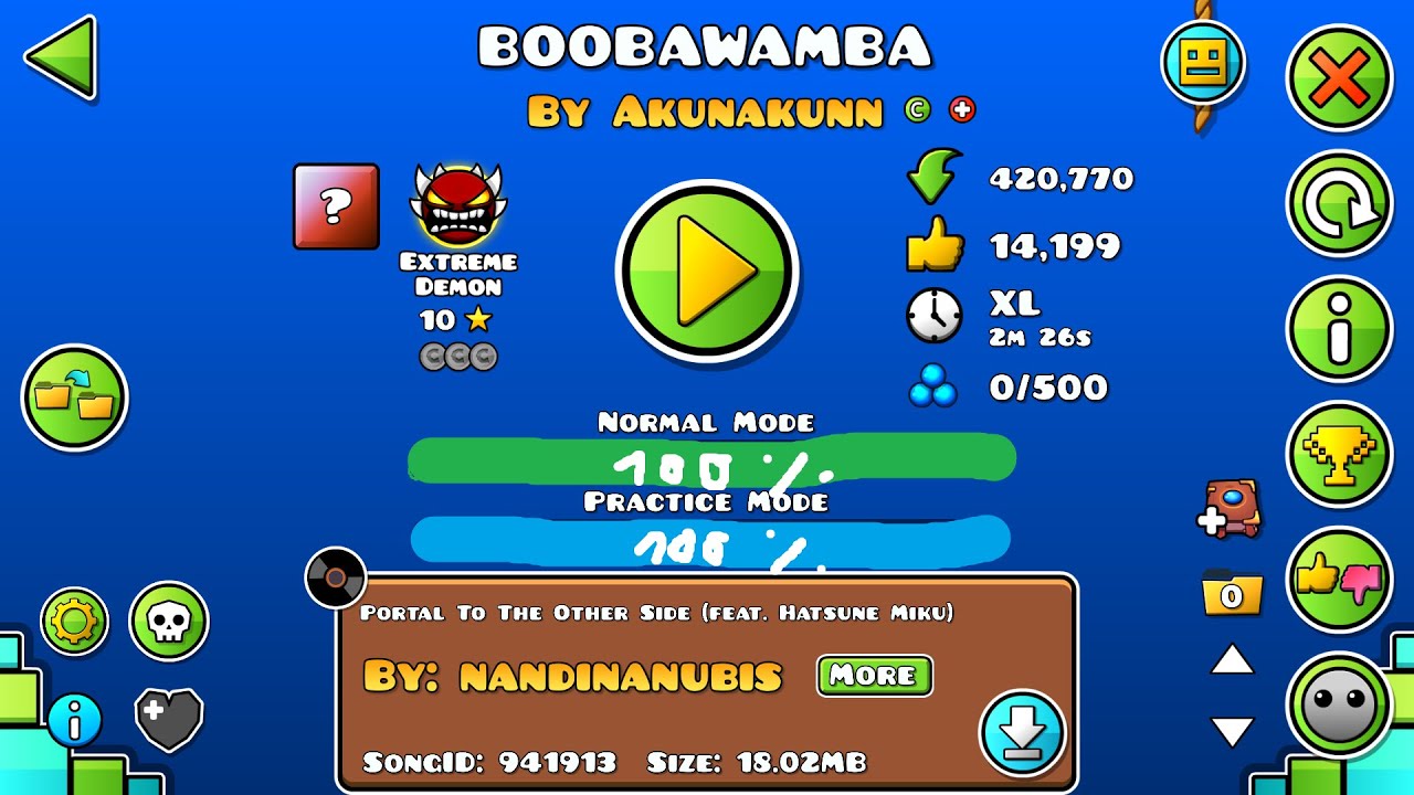 Flat major by EndLevel 100% | Geometry dash - YouTube