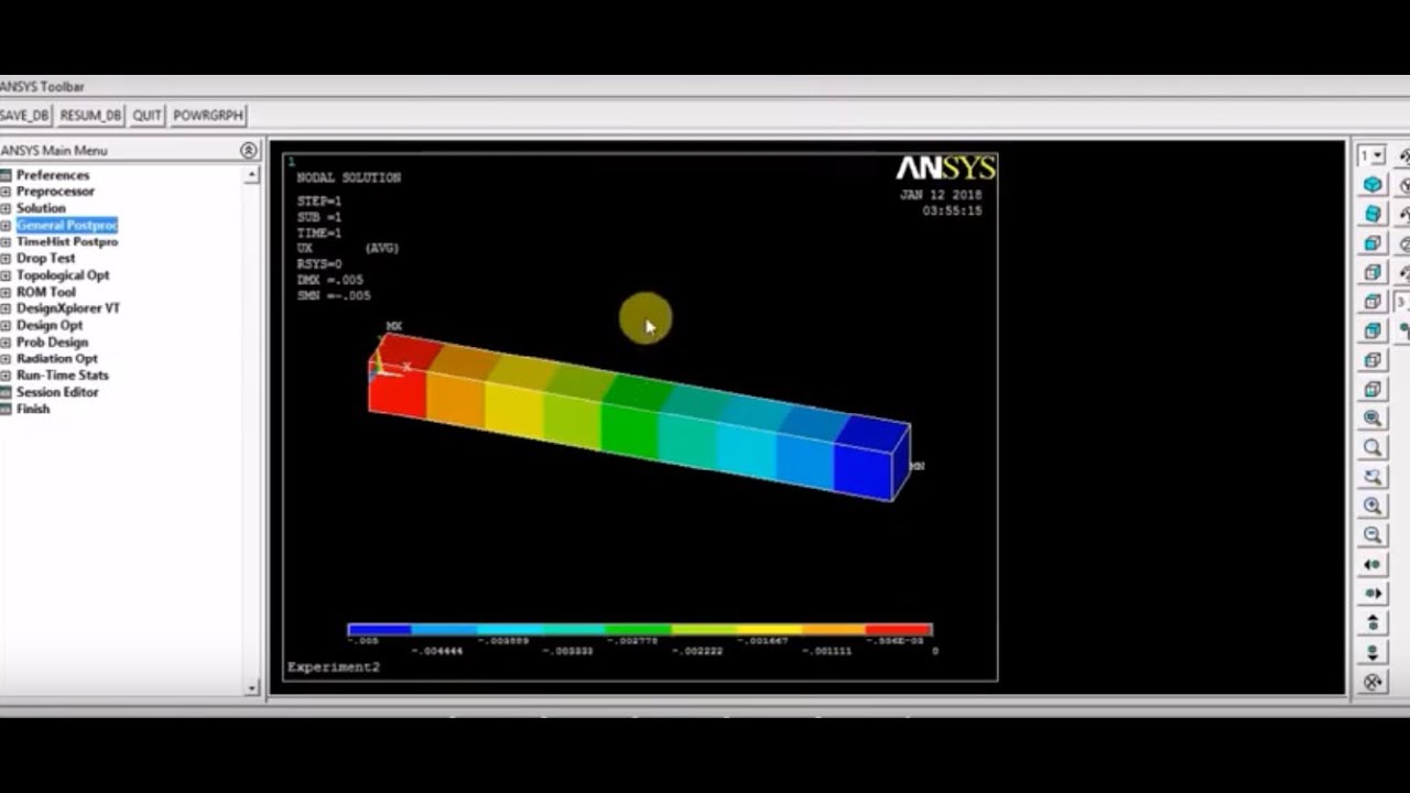 ANSYS APDL TUTORIAL-02-STRESS ANALYSIS OF SUBJECTED TO COMPRESSIVE ...