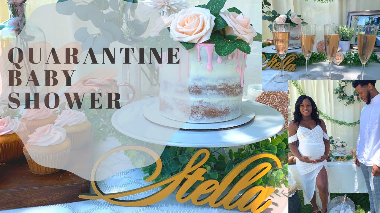 (VLOG) Drive by Baby Shower In Quarantine| Floral Baby shower theme ...
