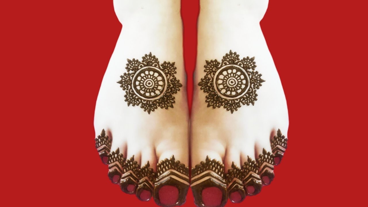 New easy and beautiful leg mehndi design / Pairon ki mehandi design ...