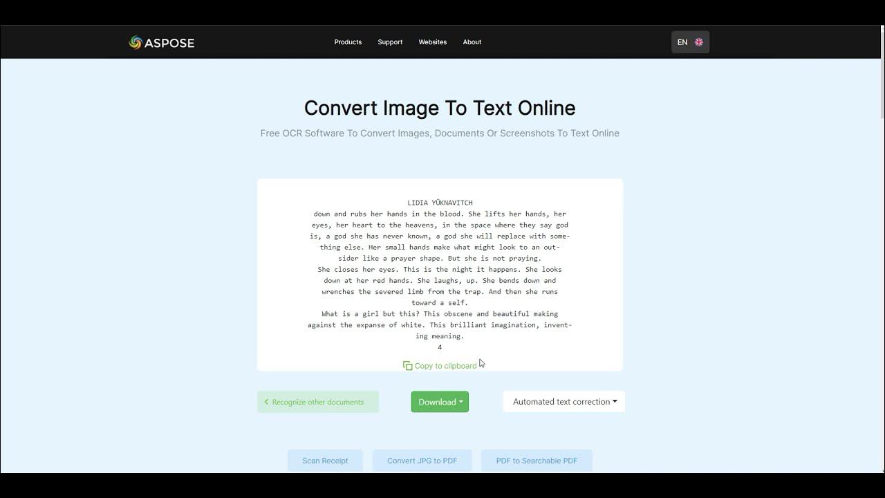 How to convert Image to Text in Aspose.OCR - YouTube