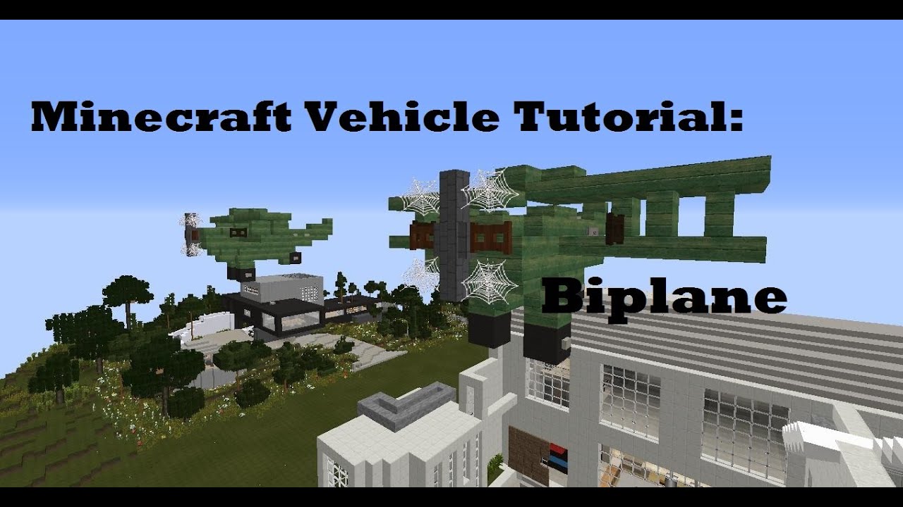 Biplane - Minecraft Vehicle Tutorial - YouTube