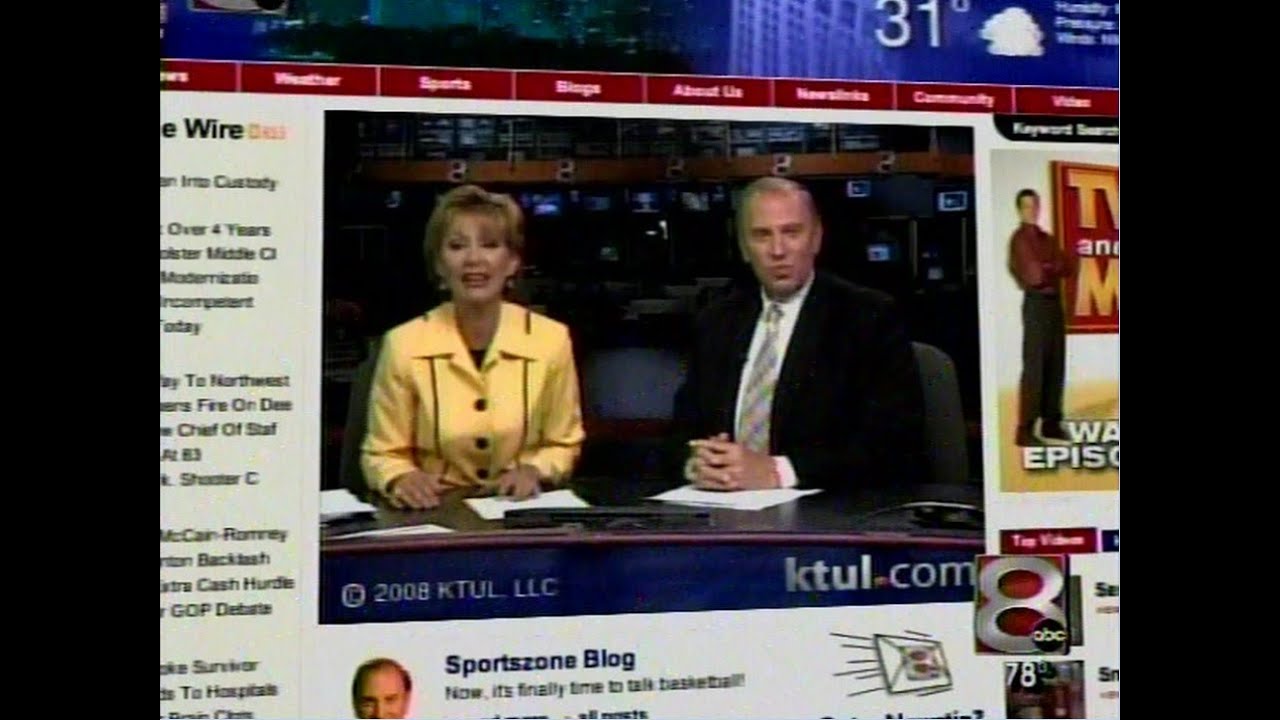 KTUL-TV 8 Tulsa, OK, 6 PM news close, September 29, 2008 - YouTube