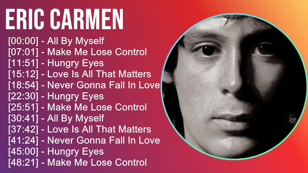 Eric Carmen 2025 MIX Top Hits - All By Myself, Make Me Lose Control ...