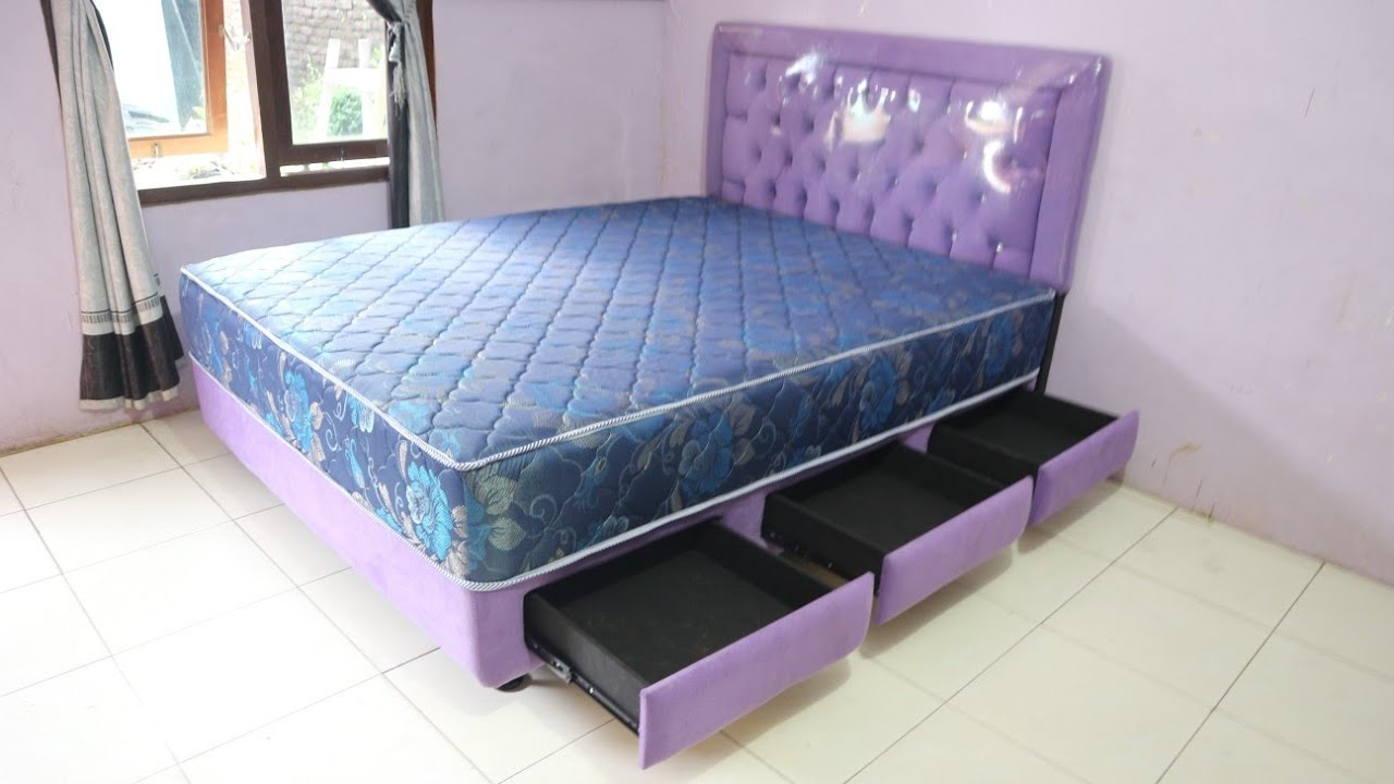MEMBUAT DIPAN SPRINGBED DENGAN LACI DIBAWAH - YouTube