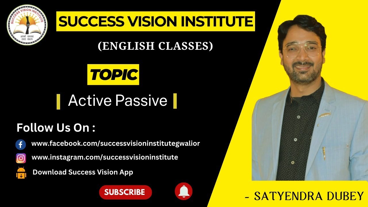 Foundation Class Active Passive Voice | English Classes | Success ...