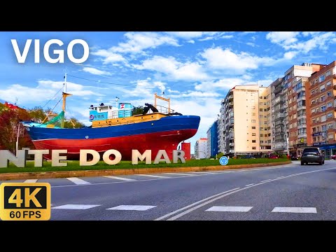 Driving in VIGO Spain 🇪🇸 | Panoramic City Tour in 4K 🚗