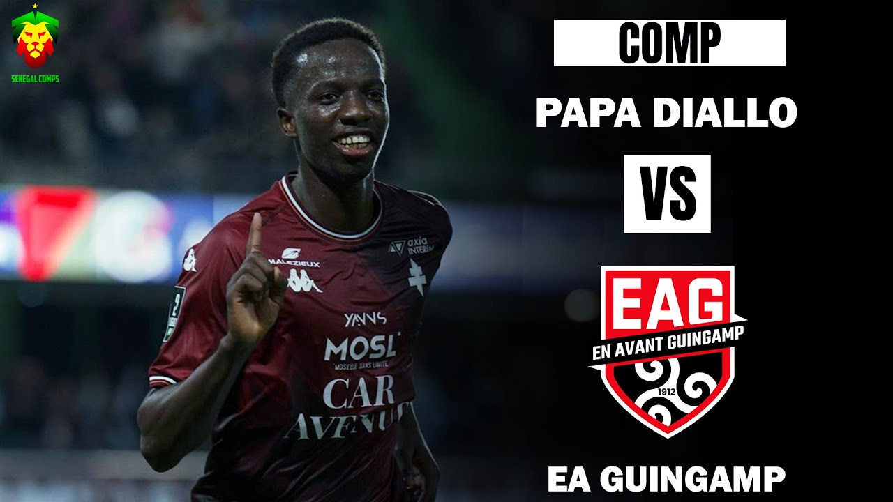 Papa Amadou Diallo vs EA Guingamp | 1 but - YouTube