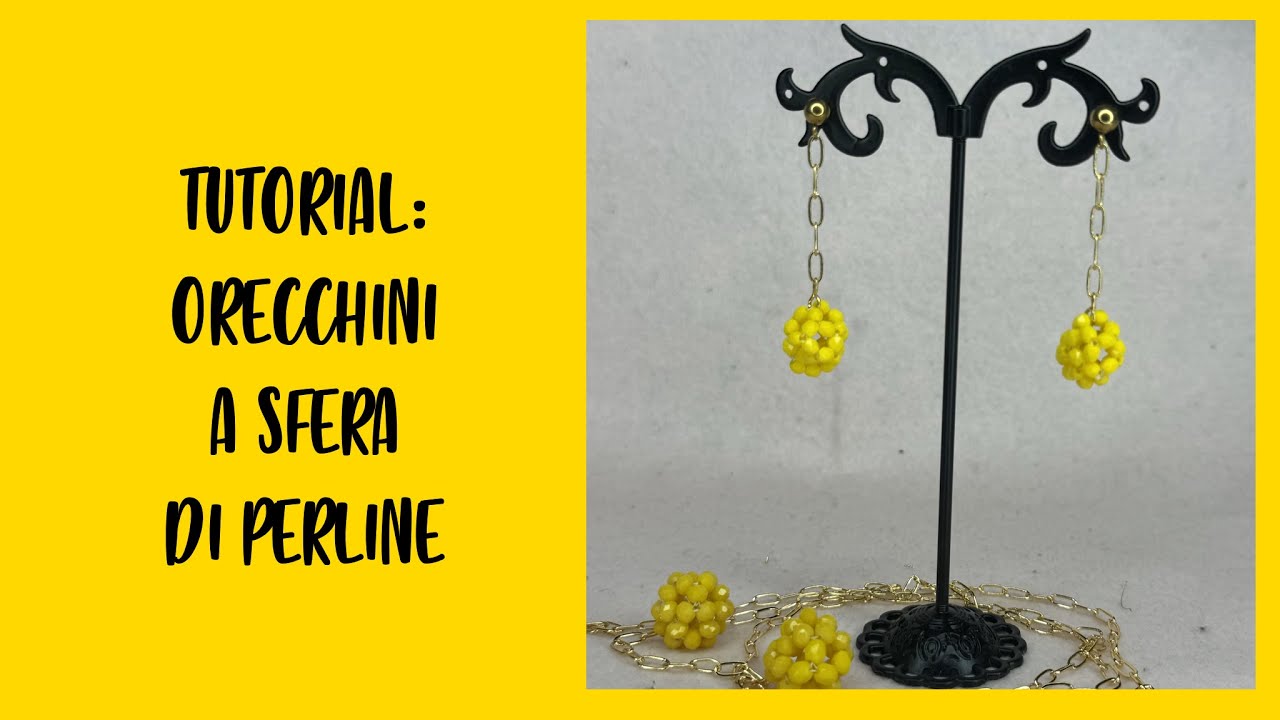 Tutorial: Orecchini a sfera di perline - YouTube