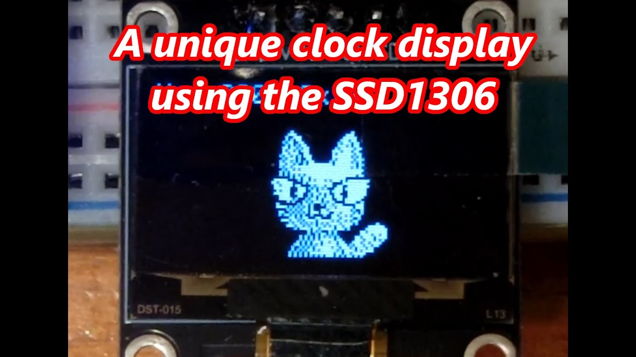 A unique clock display using the SSD1306 - YouTube