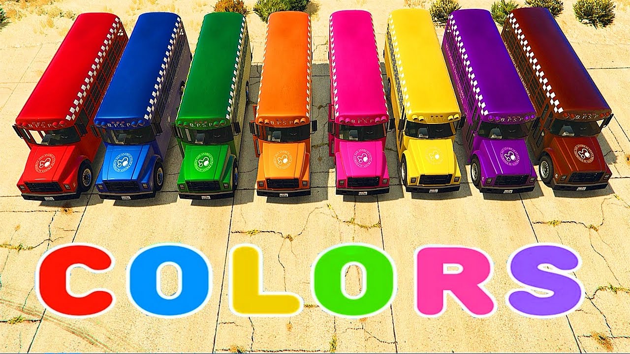 SCHOOL BUS Learn Numbers and Long Cars Cartoon for Kids Learning Video ...