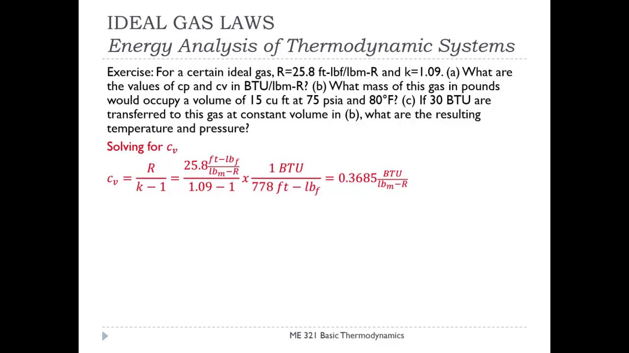 13 Sample Problem on Specific Heats - YouTube