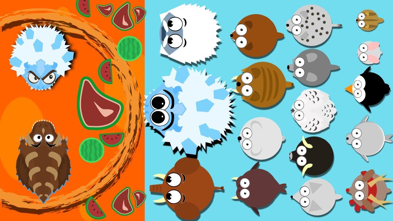 MOPE.IO / ALL ARCTIC ANIMALS GOING TO LAVA CHALLENGE - YouTube