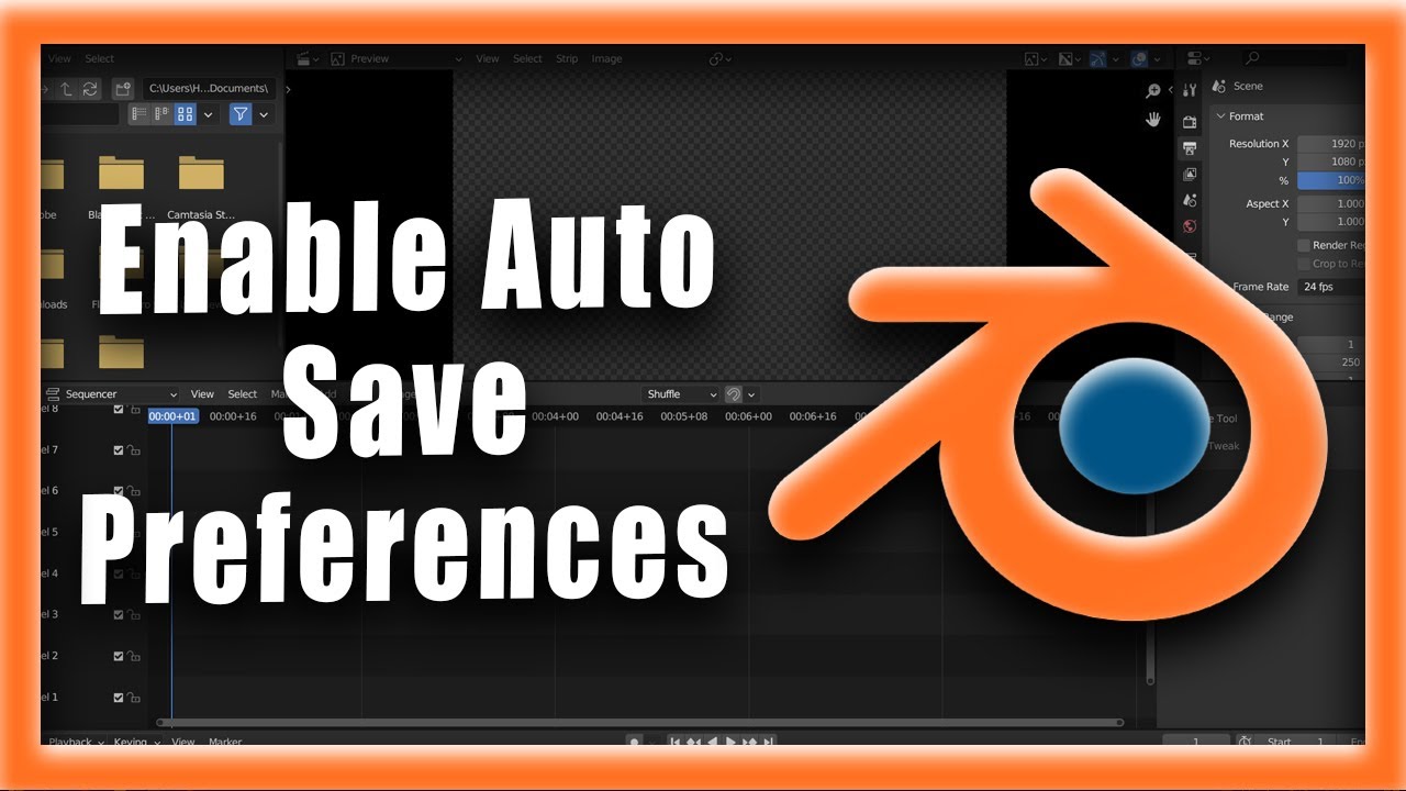 Blender Tutorial: How To Enable Auto Save Preferences In Blender Video ...