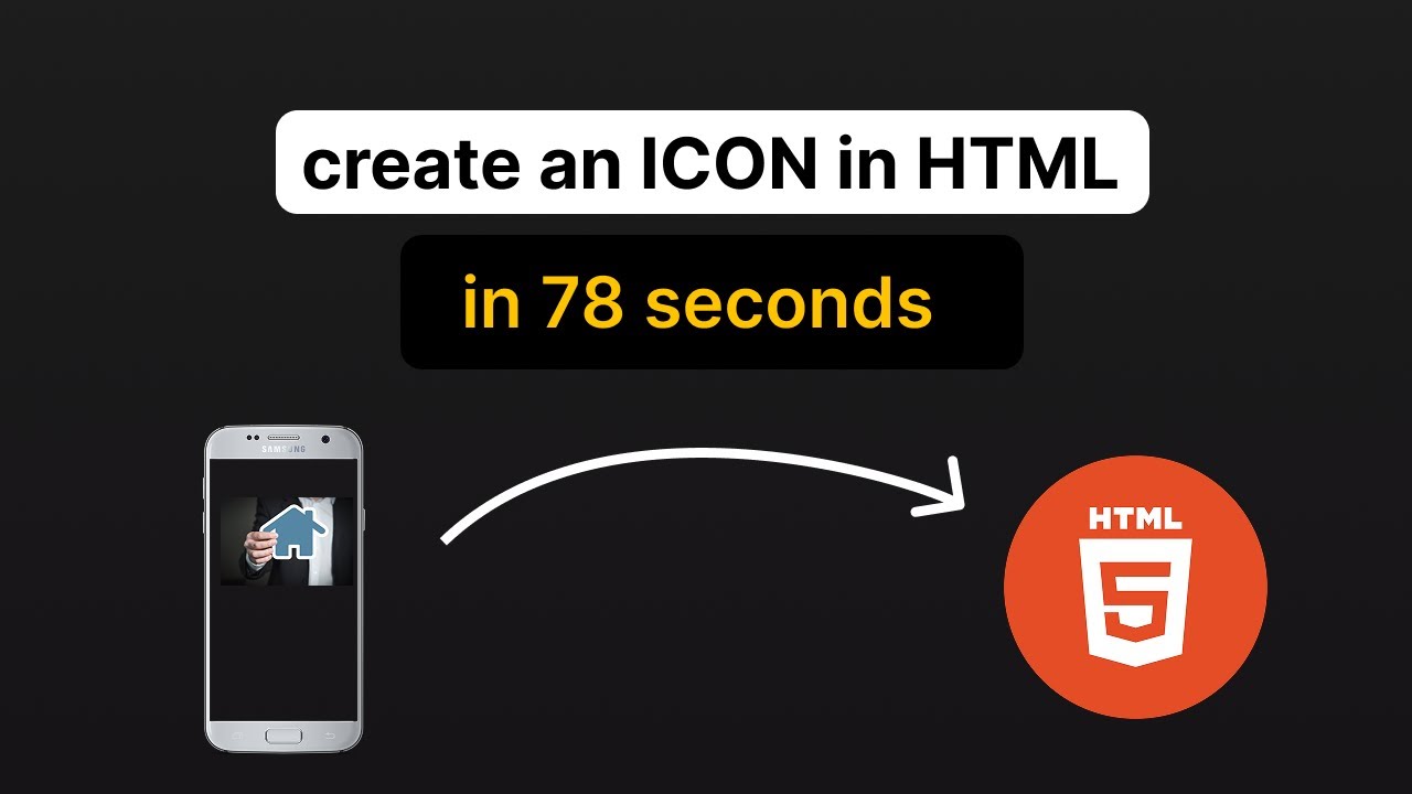 HOW to create an ICON in HTML in 78 seconds - YouTube