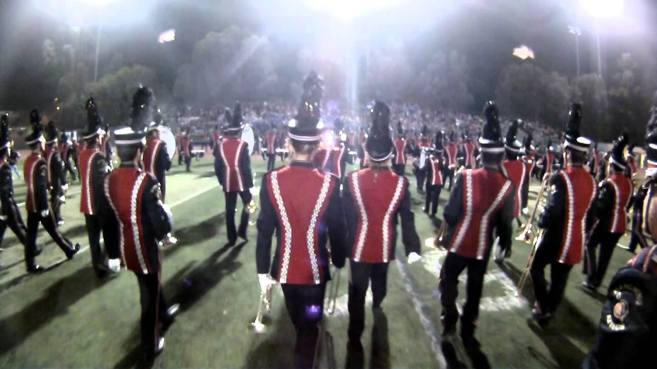 2011 SDSU Marching Aztecs GoPro shakocam at Poway Invitational (evening ...