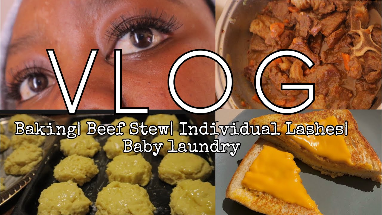 Vlog: Individual lashes that stay longer| Beef stew| baking scones and ...