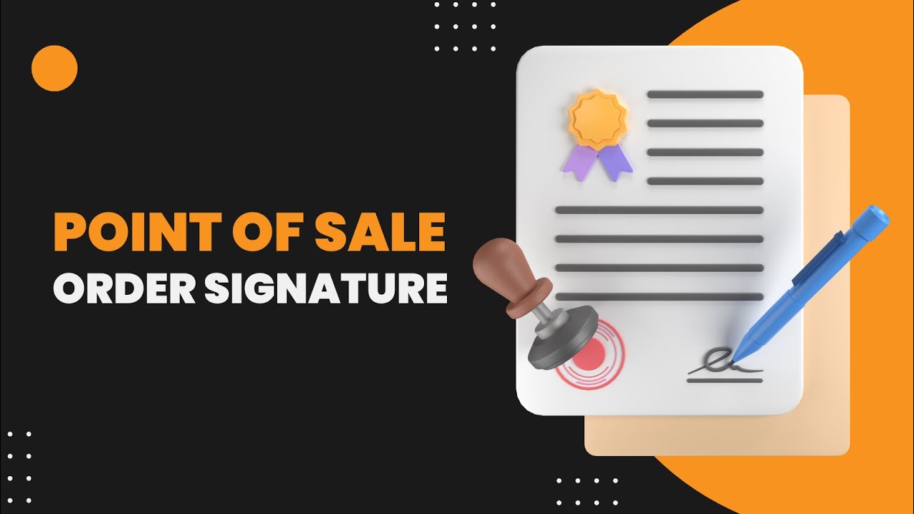 Point Of Sale Order Signature Odoo - YouTube