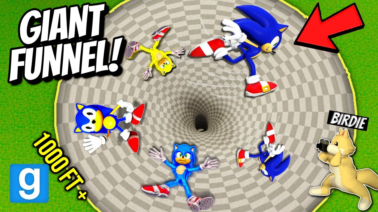 SONIC vs INFINITE FUNNEL!! 🕳 (Sanic, Mecha Sonic, Super Sonic) - YouTube