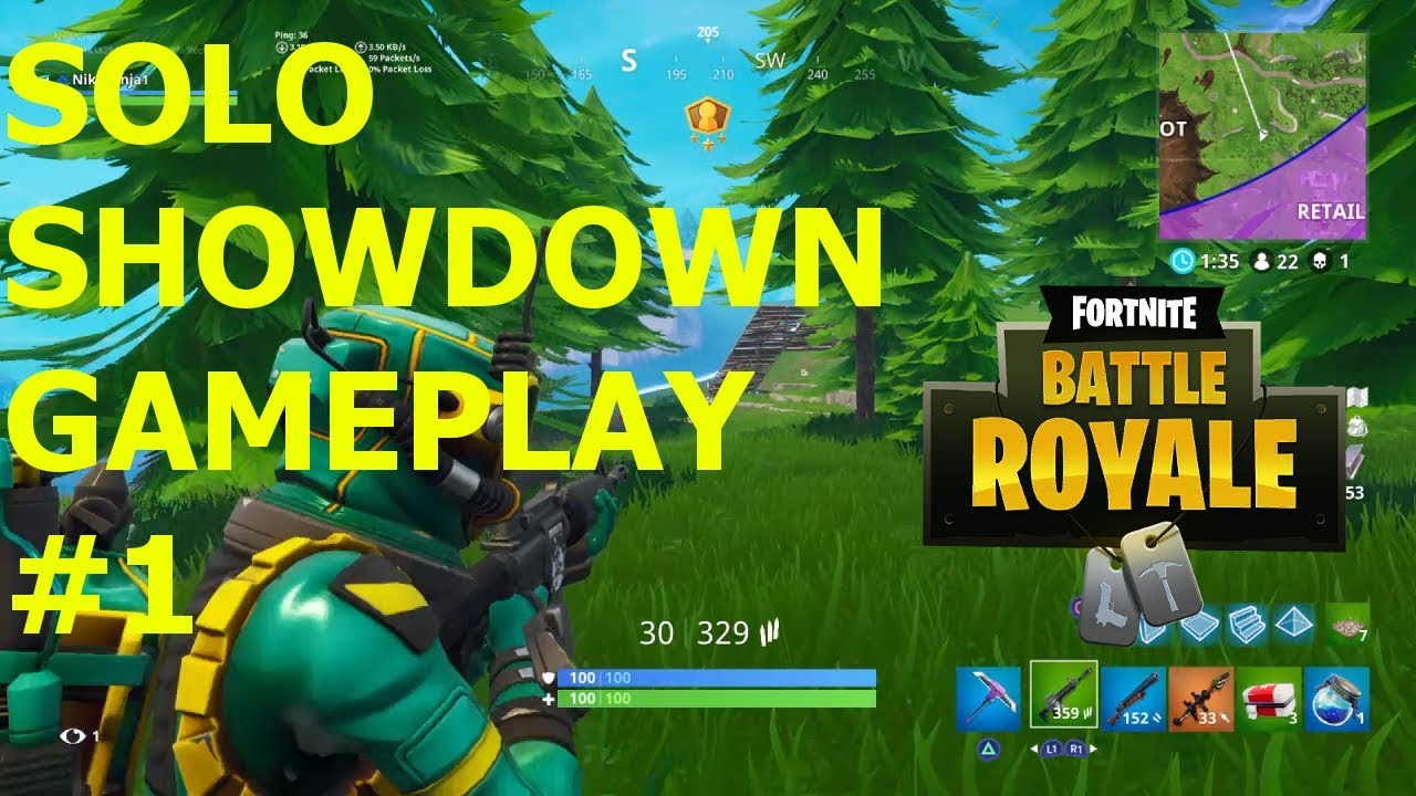 Solo Showdown Gameplay #1 (Fortnite Battle Royale)- Courageous - YouTube