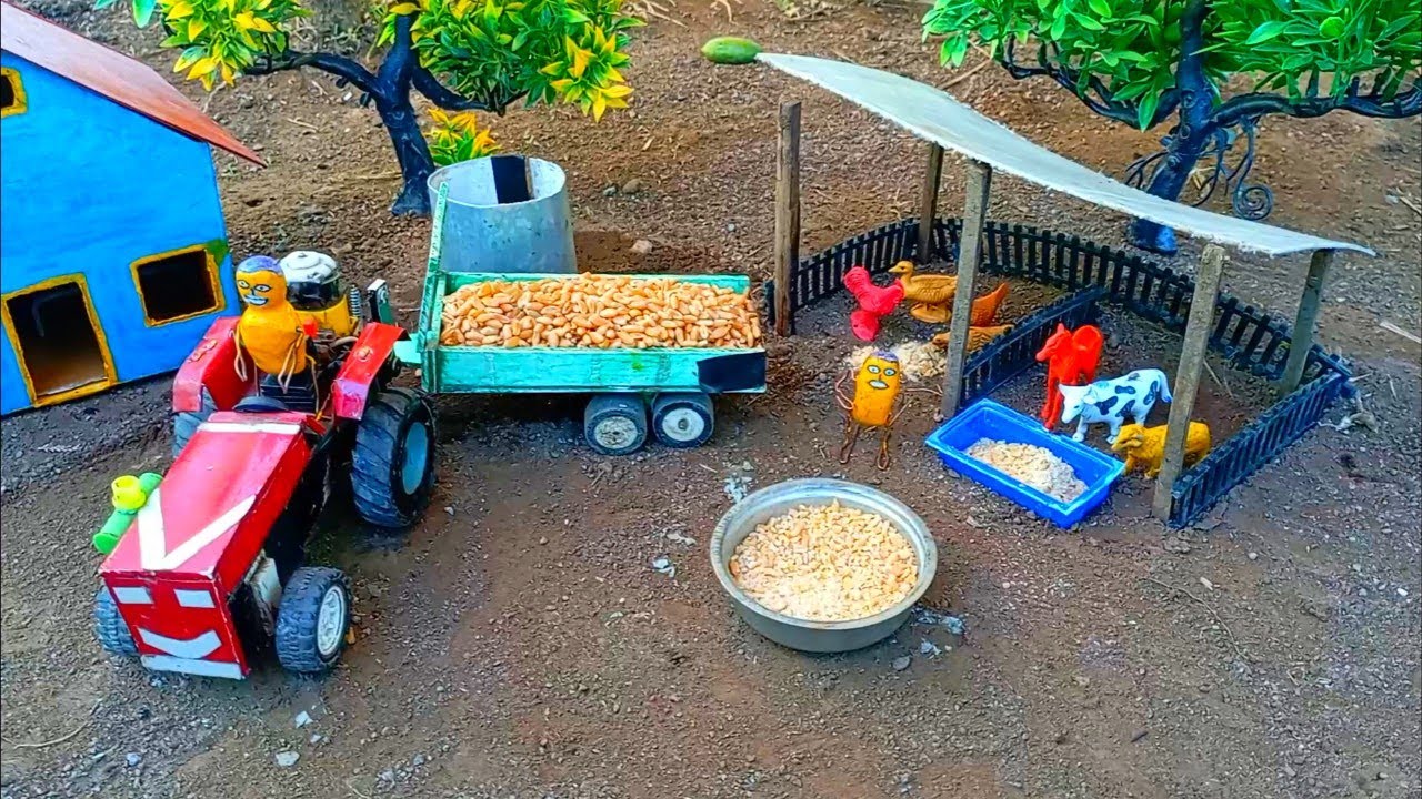 diy tractor heavy trolley feed loading for farms animals science ...