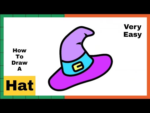 Draw A Hat Very Easy | How To Draw A Hat | Easy Drawing | Drawing Steps ...