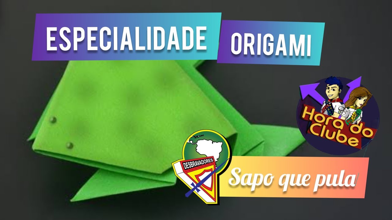Especialidade Origami - Sapo que pula passo a passo - YouTube