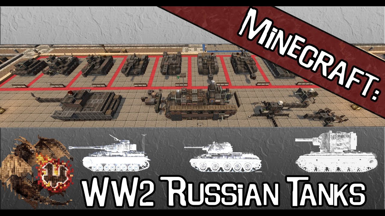 Minecraft Designs: WW2: Russian Tanks - YouTube