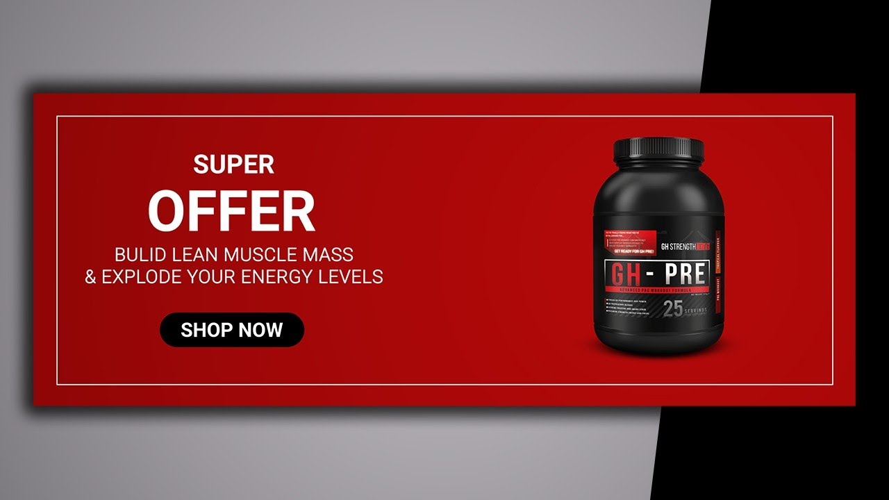 How to make .Web Banner-design for Supplements in Photoshop CC 2020 ...