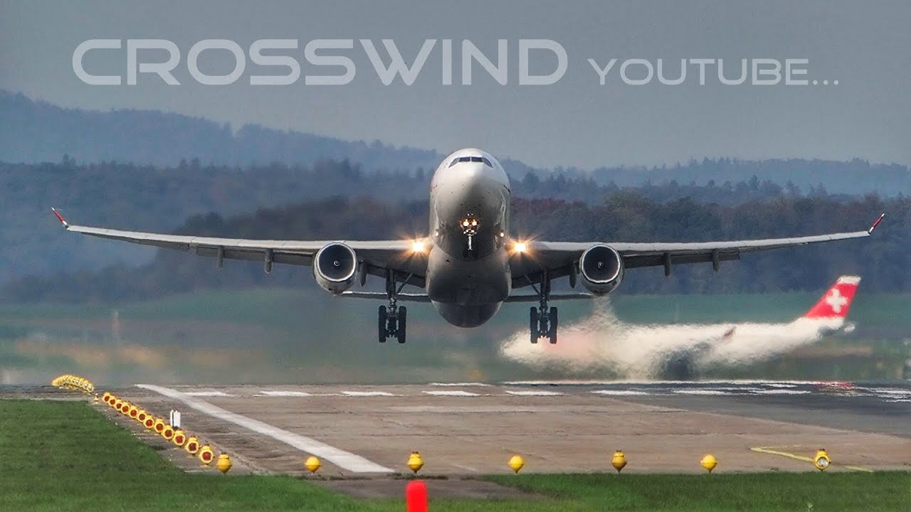 Swiss Airbus A330 Slow-Motion Takeoff | Planespotting Zurich Airport 29 ...