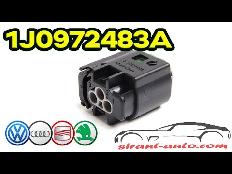 1J0972483A Корпус плоского разъема VW, Skoda, Audi, Seat - YouTube