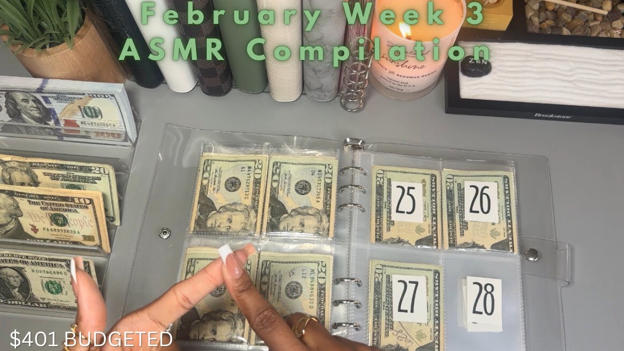 ASMR Cash Stuffing Compilation | Challenges & Weekly Budgeting ...