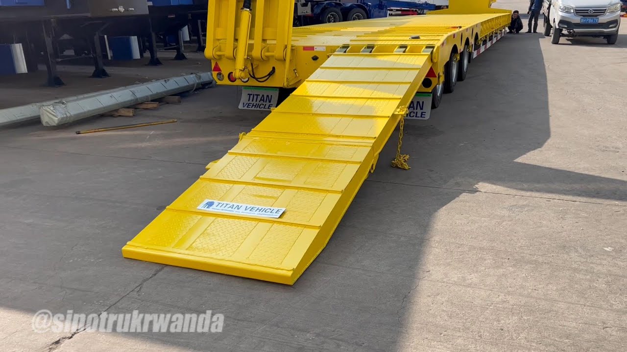 Folding Hydraulic Ramp Operation | 3 Axle Low Bed Trailer with ...