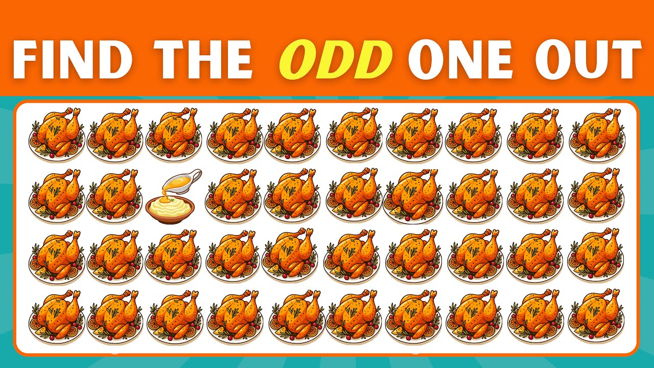 Thanksgiving Odd One Out Challenge | Can YOU Spot the Difference? 🦃 ...