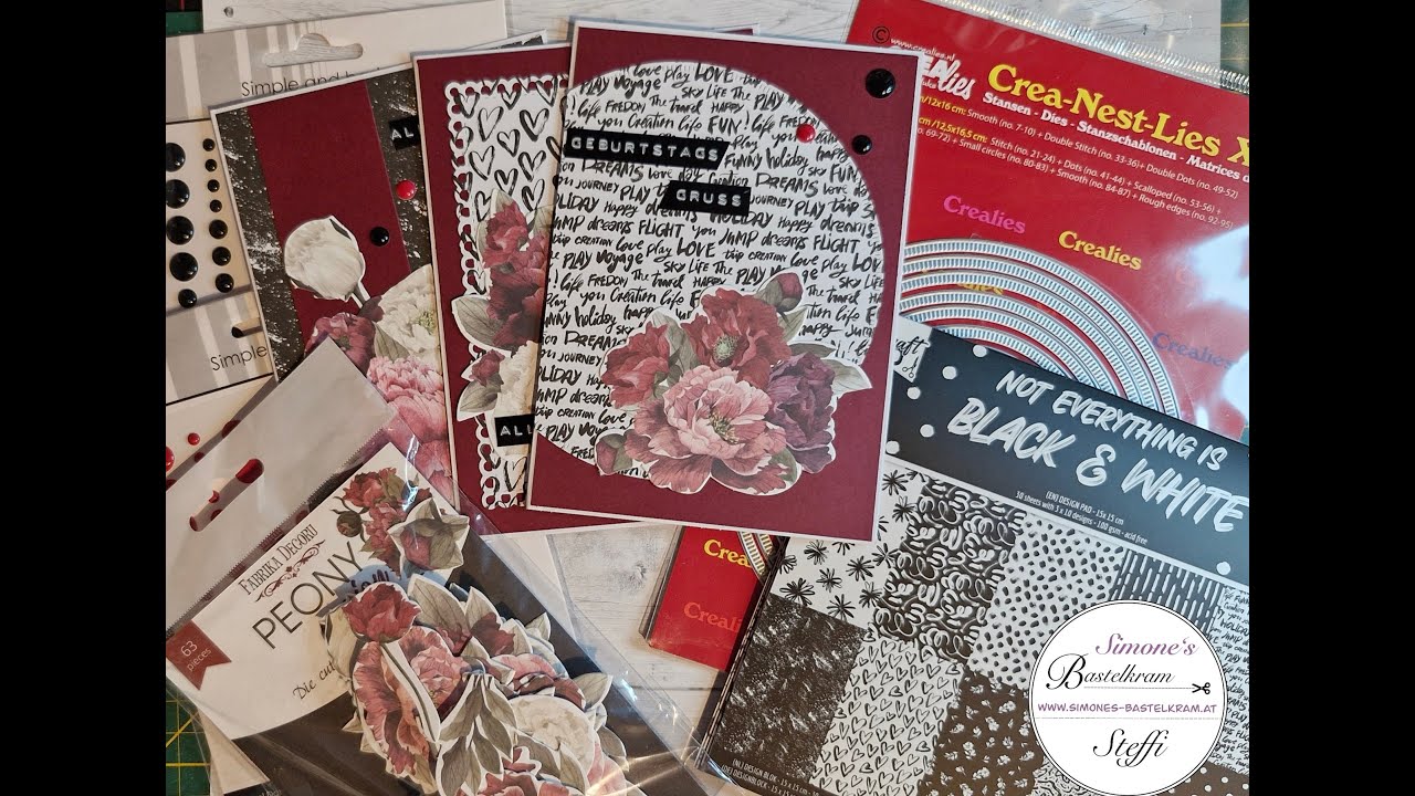 Karten basteln / watch me craft / 3 Karten 1 Papierblock und Die Cuts ...