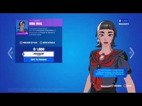 REBEL RIVAL (OUTFIT) "EPIC” - 1,500 V-BUCKS FORTNITE CHAPTER 4 SEASON 2 ...