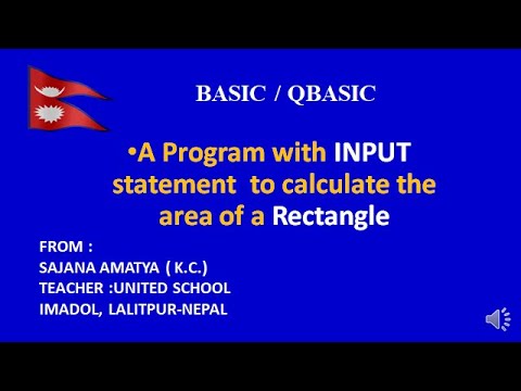 A QBASIC PROGRAM TO CALCULATE THE AREA OF A RECTANGLE - YouTube