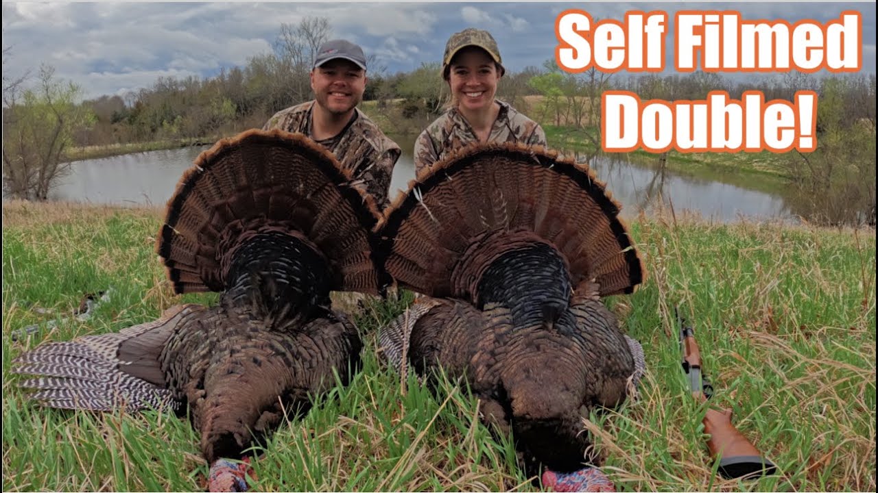 Self Filmed Double Turkey Hunt! - Big Spur Birds! - YouTube
