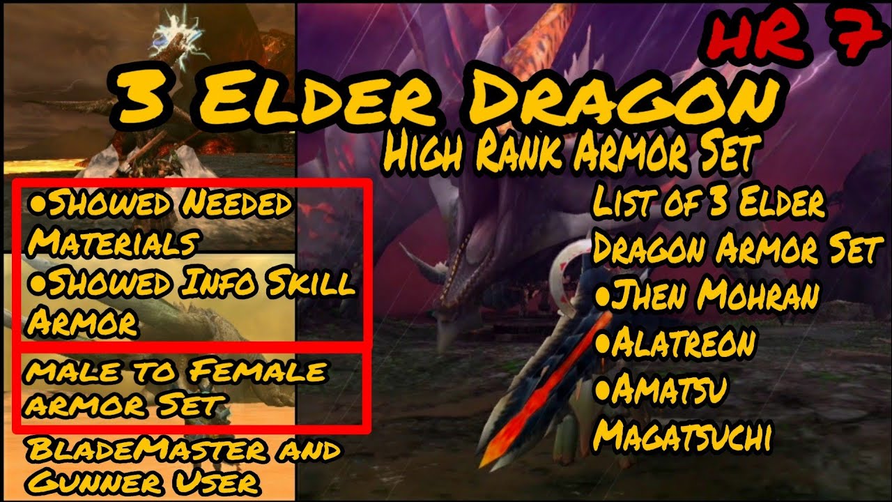 |[MHP3rd]| 3 Elder Dragon Armor Set - YouTube