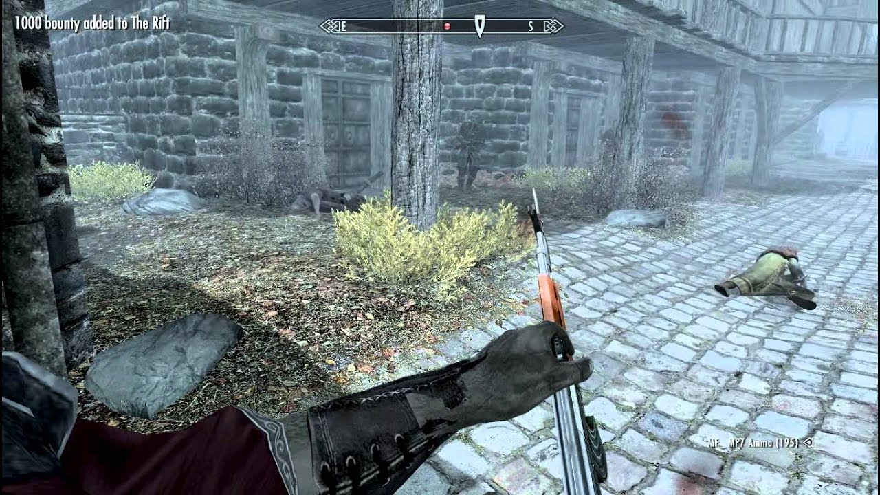 Durak starts shooting me with ak-47 Skyrim - YouTube