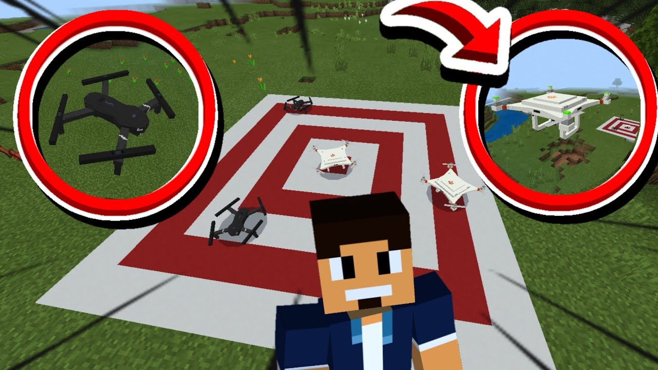 💥Saio!! Novo Addon/Mod Que Adiciona Drones Para Minecraft Pe!! (Igual ...