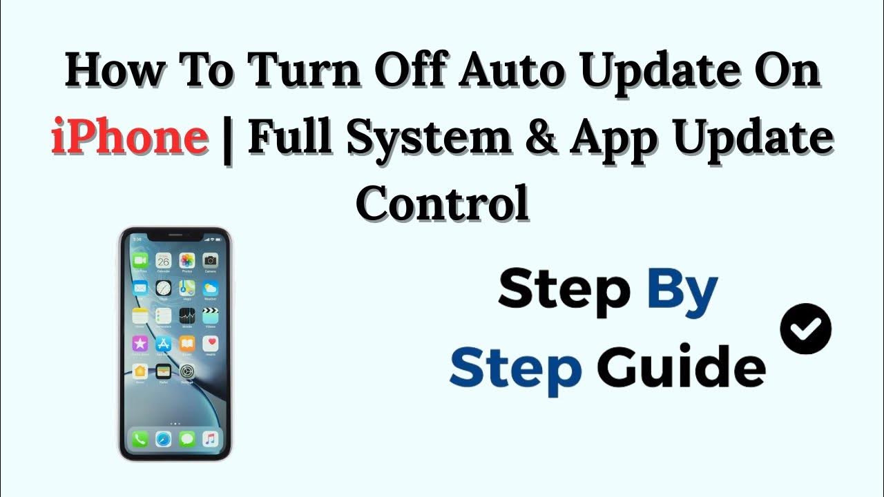 How To Turn Off Auto Update On iPhone | Full System & App Update ...