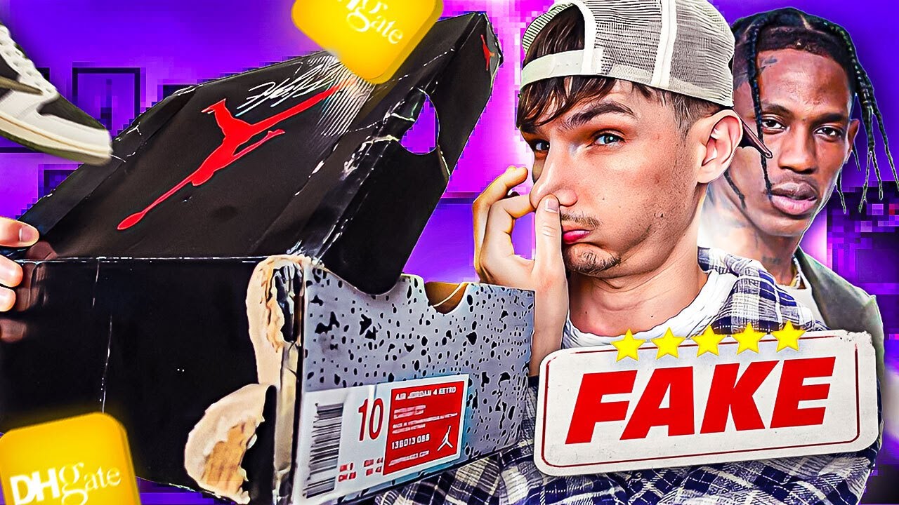 Je Teste les FAKES SNEAKERS sur Dhgate 💩 - YouTube