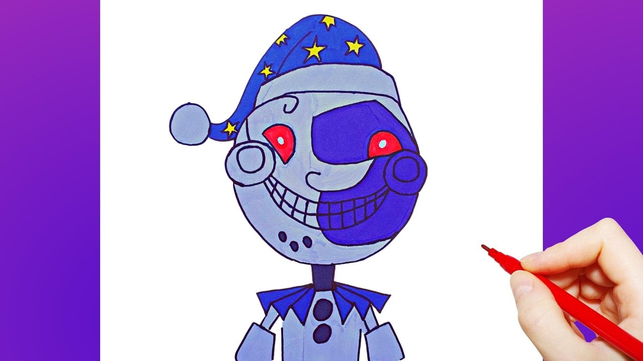 How to DRAW MOONDROP - Five Nights at Freddy's Security Breach - How to ...
