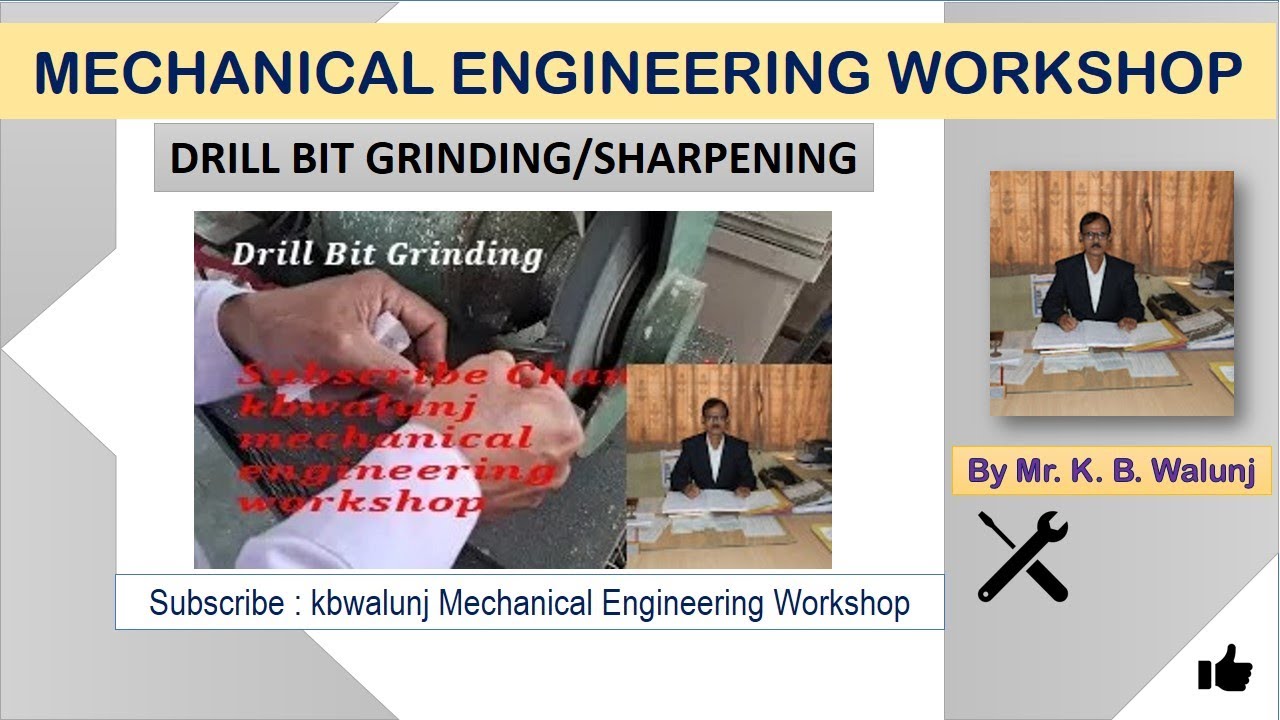 Drill Bit Grinding on Bench Grinder Machine Manually/kbwalunj Mechanical Engineering Workshop ...