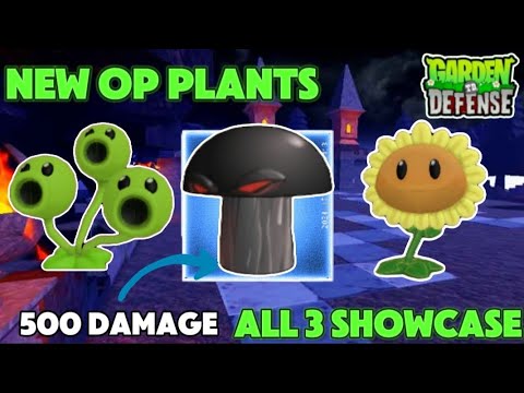 DOOM SHROOM + THREEPEATER+ SUNFLOWER SHOWCASE | Garden Defense roblox ...
