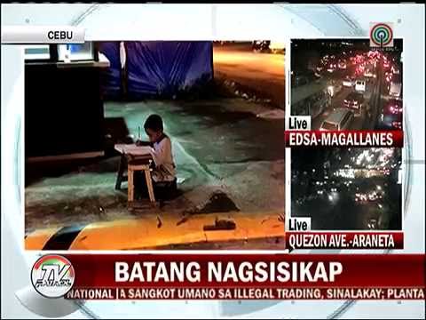 Litrato ng batang nag-aaral sa sidewalk, viral - YouTube