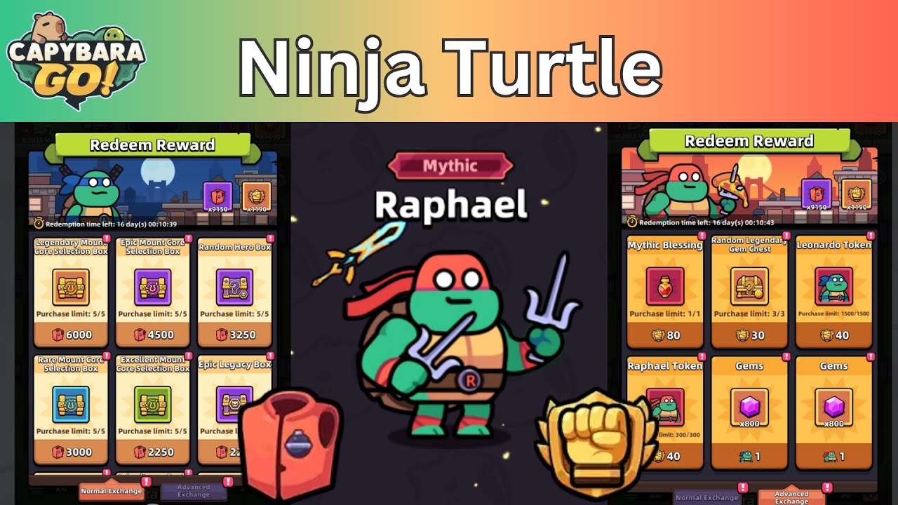 Capybara Go! Event Guide: Ninja Turtle Brothers join the force - YouTube