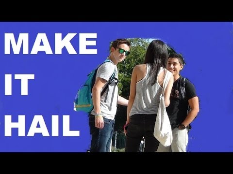 Making It Hail On Girls Prank (read description) - YouTube