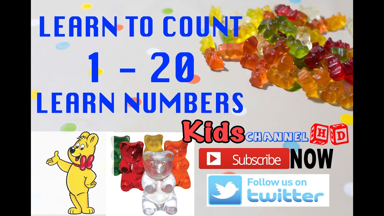 Learn Numbers 1 - 20 with HARIBO gummy bears - YouTube